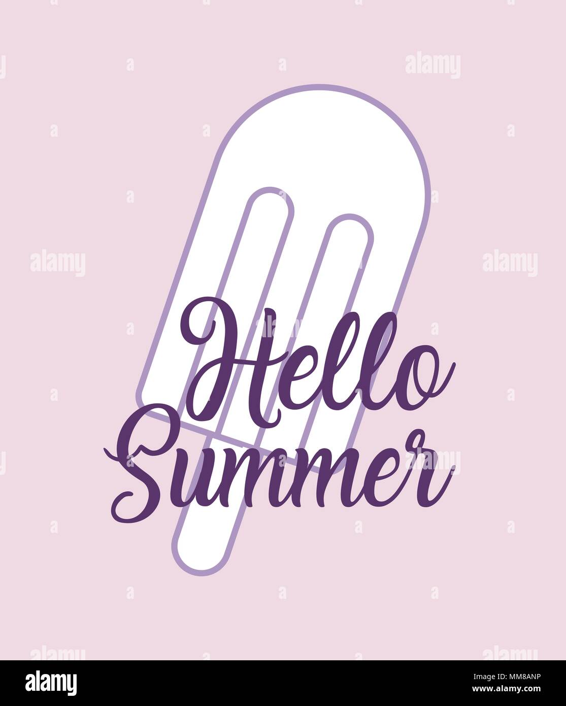 Hello summer design with ice cream bar icon over background, colorful ...