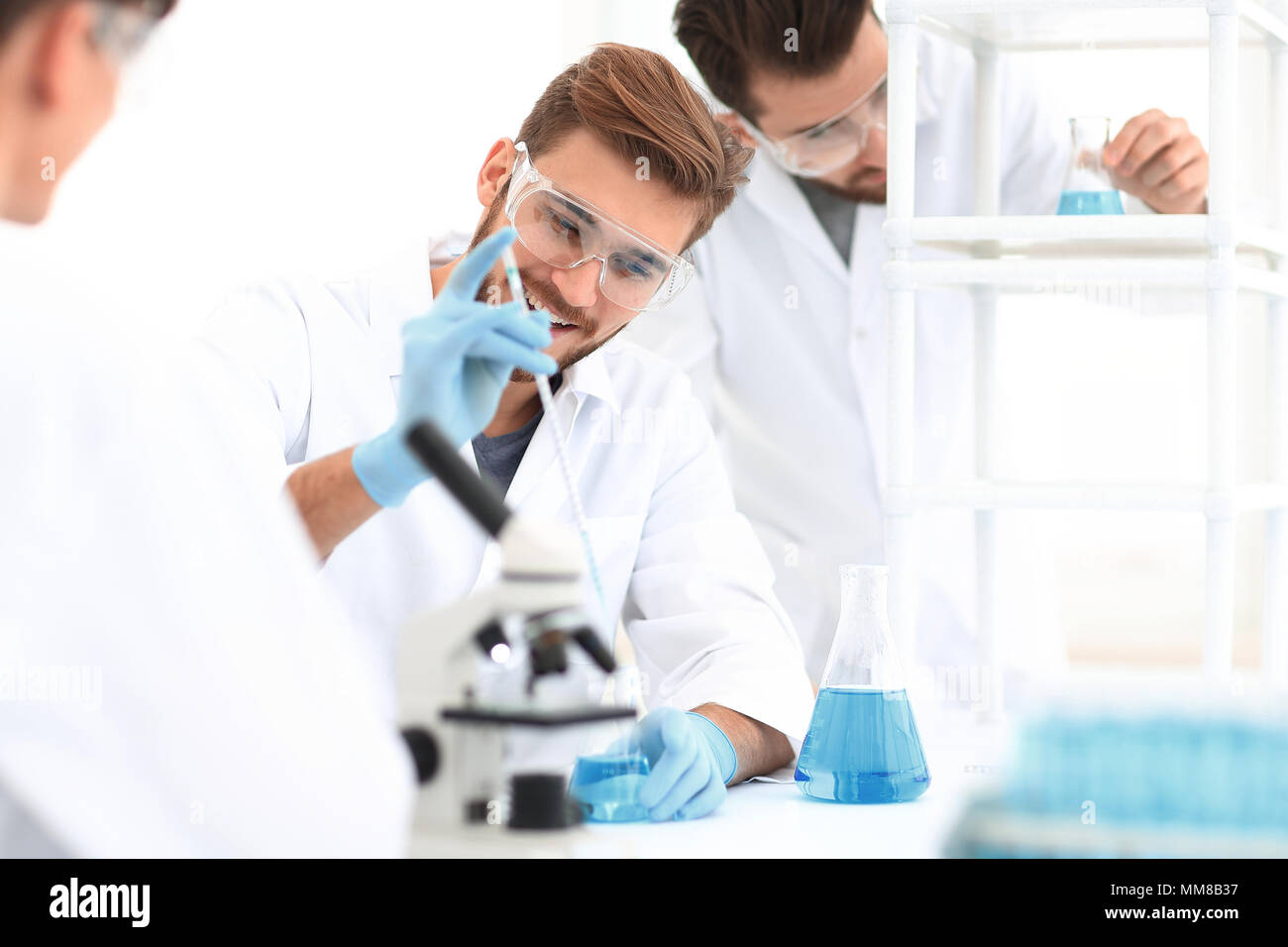 background image science team in the lab Stock Photo - Alamy