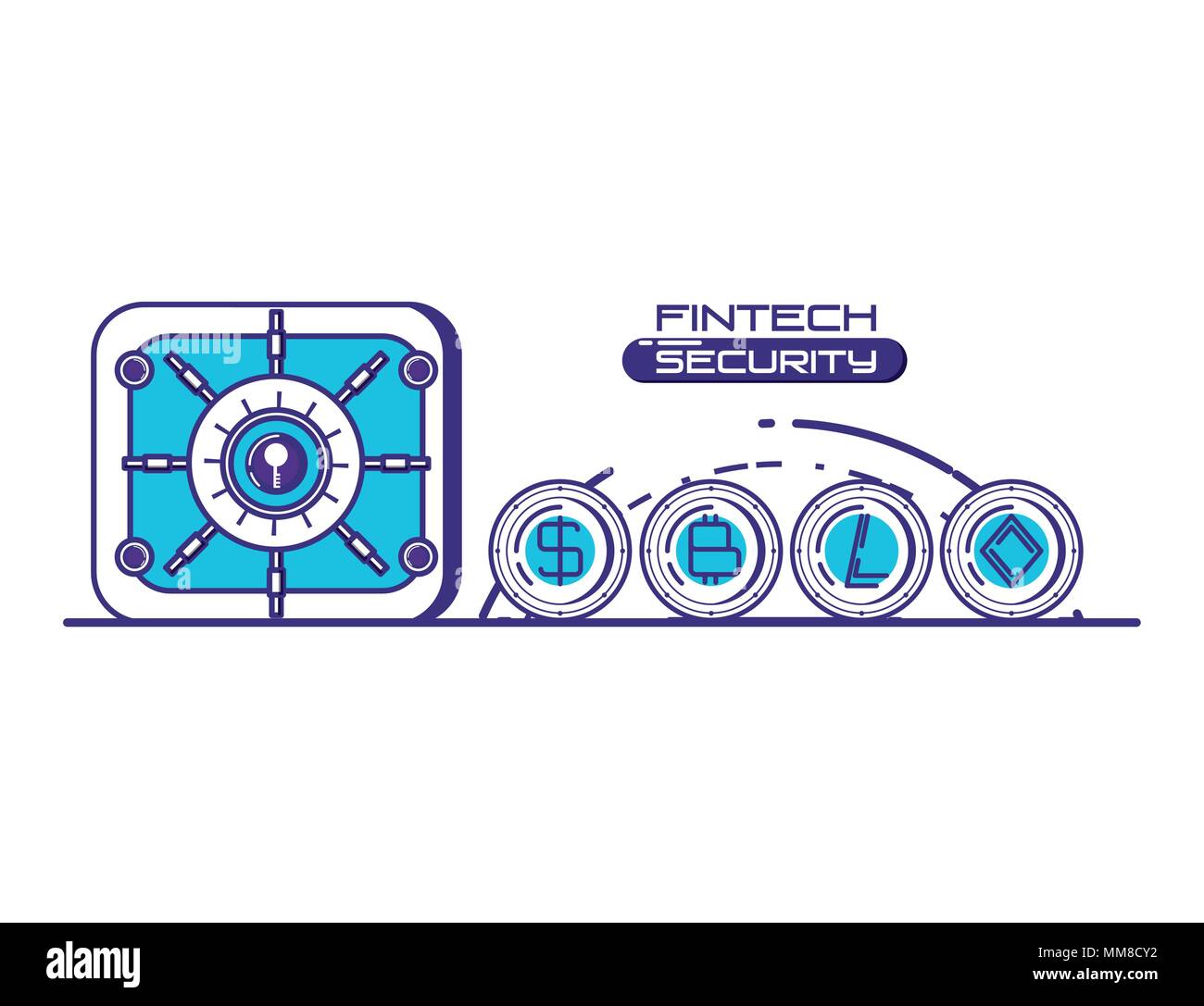 financial technology security icons vector illustration design Stock ...