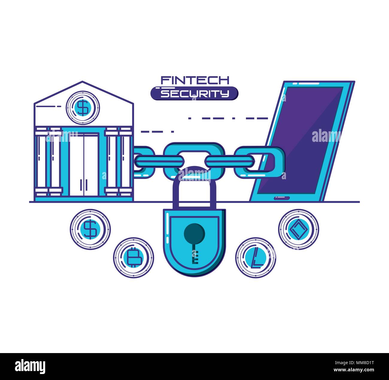 financial technology security icons vector illustration design Stock ...