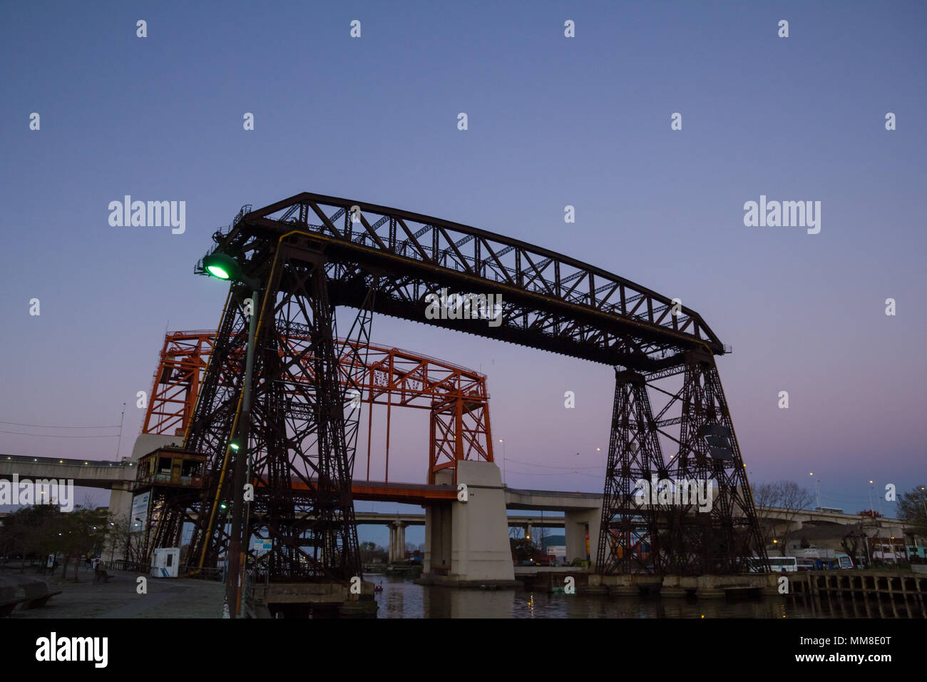 Nicolas Avellaneda Bridge, in La Boca, Buenos Aires, this is a very ...