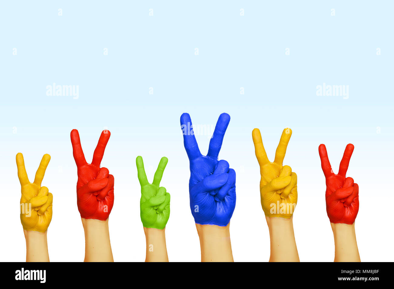 hands of different colors Stock Photo - Alamy