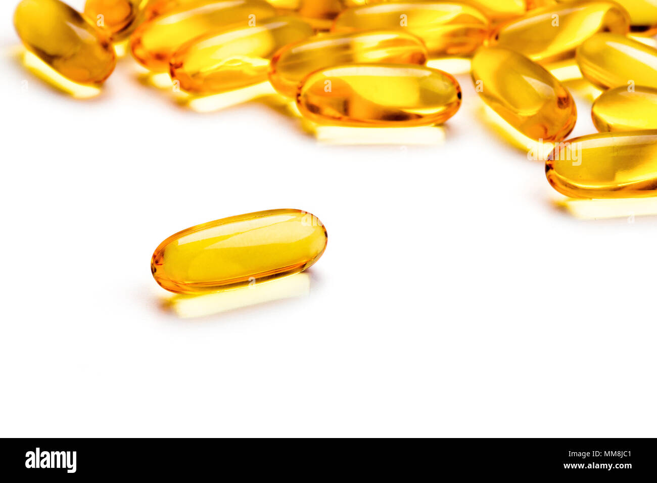 Omega 3 gel capsules Stock Photo - Alamy