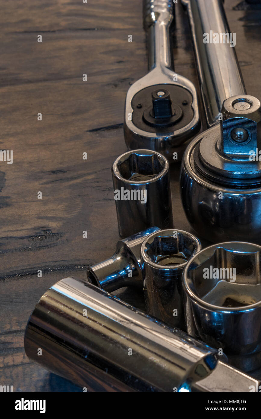 car tools on a desk Stock Photo - Alamy
