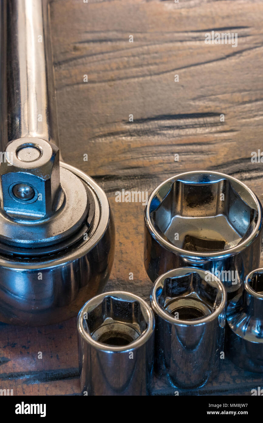 socket wrench set on workbench Stock Photo - Alamy