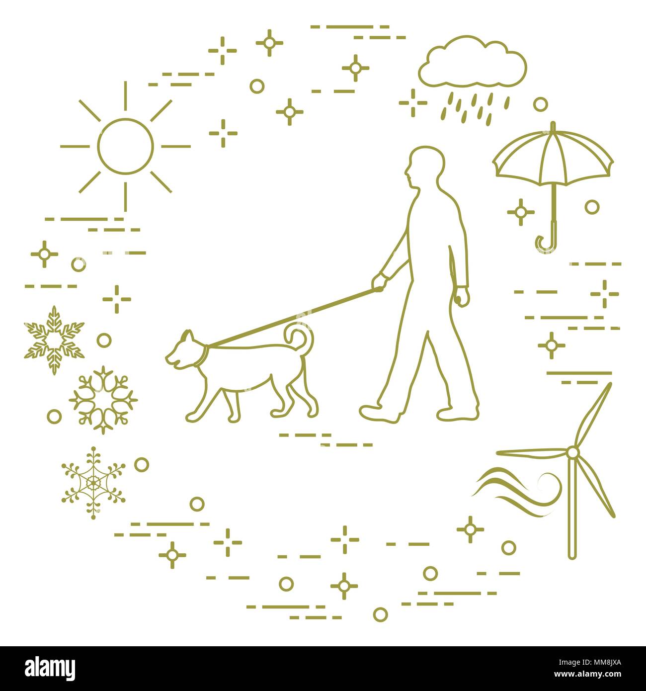Wind and weather action Stock Vector Images - Alamy