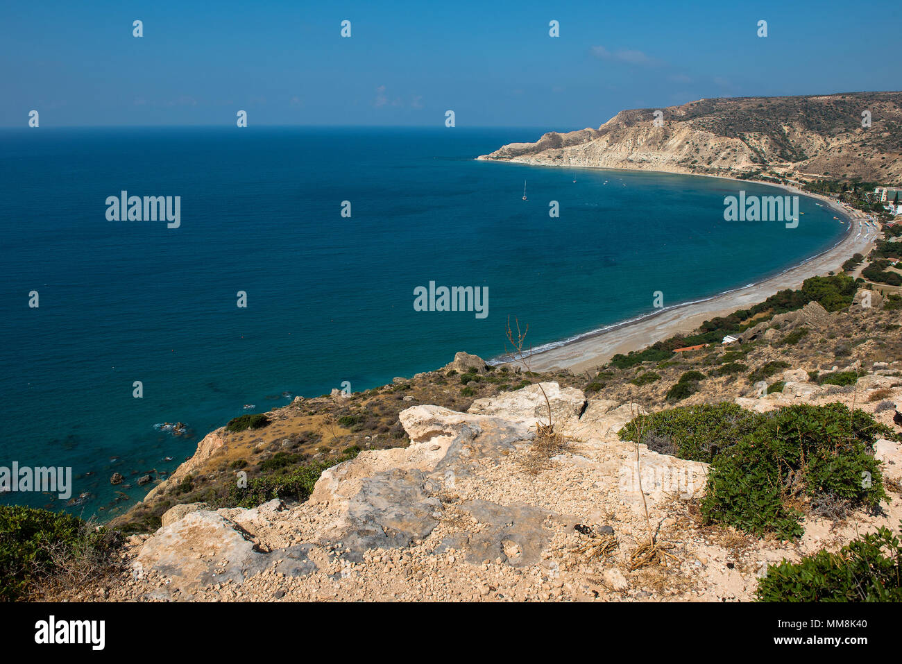 Aerial view pissouri beach hi-res stock photography and images - Alamy
