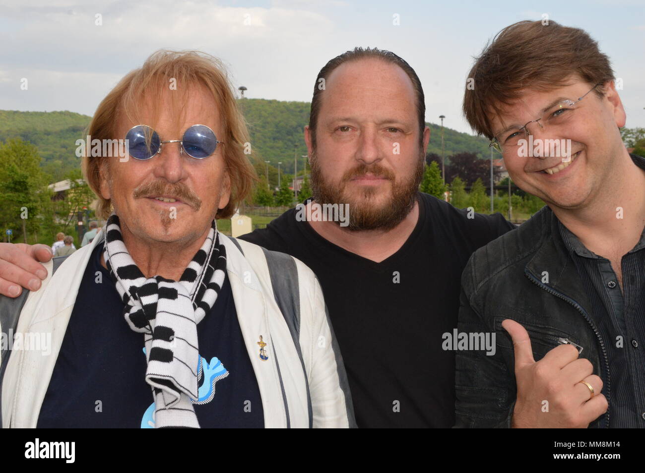 "loebau saxonia germany May 9 2018: Frank Zander and son Marcus in ...
