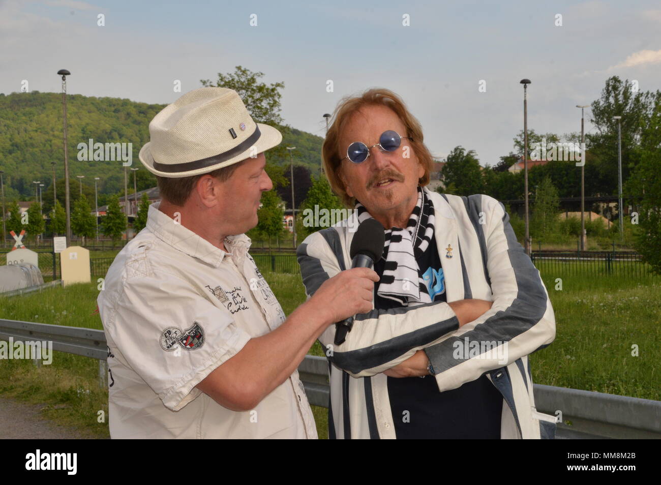 "loebau saxonia germany May 9 2018: Frank Zander and son Marcus in ...