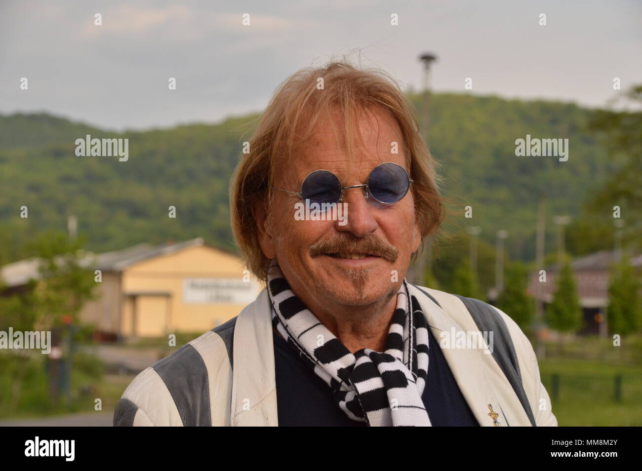 "loebau saxonia germany May 9 2018: Frank Zander and son Marcus in ...