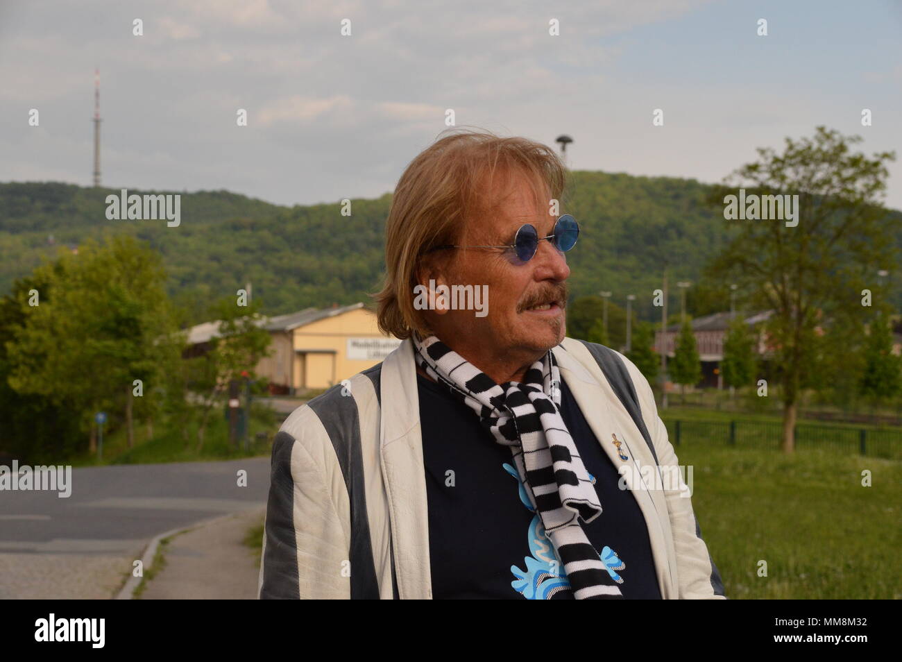 "loebau saxonia germany May 9 2018: Frank Zander and son Marcus in ...