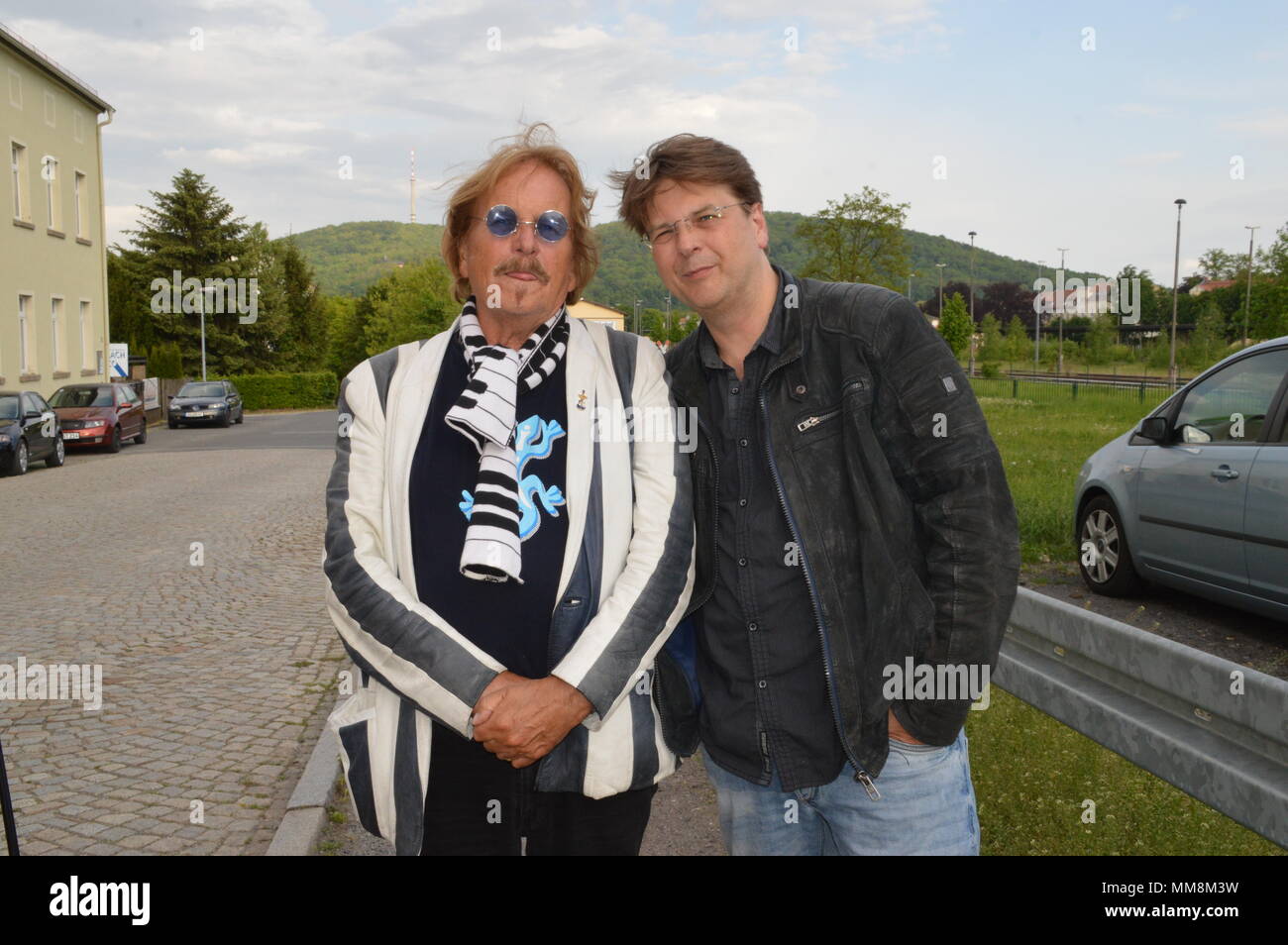 "loebau saxonia germany May 9 2018: Frank Zander and son Marcus in ...