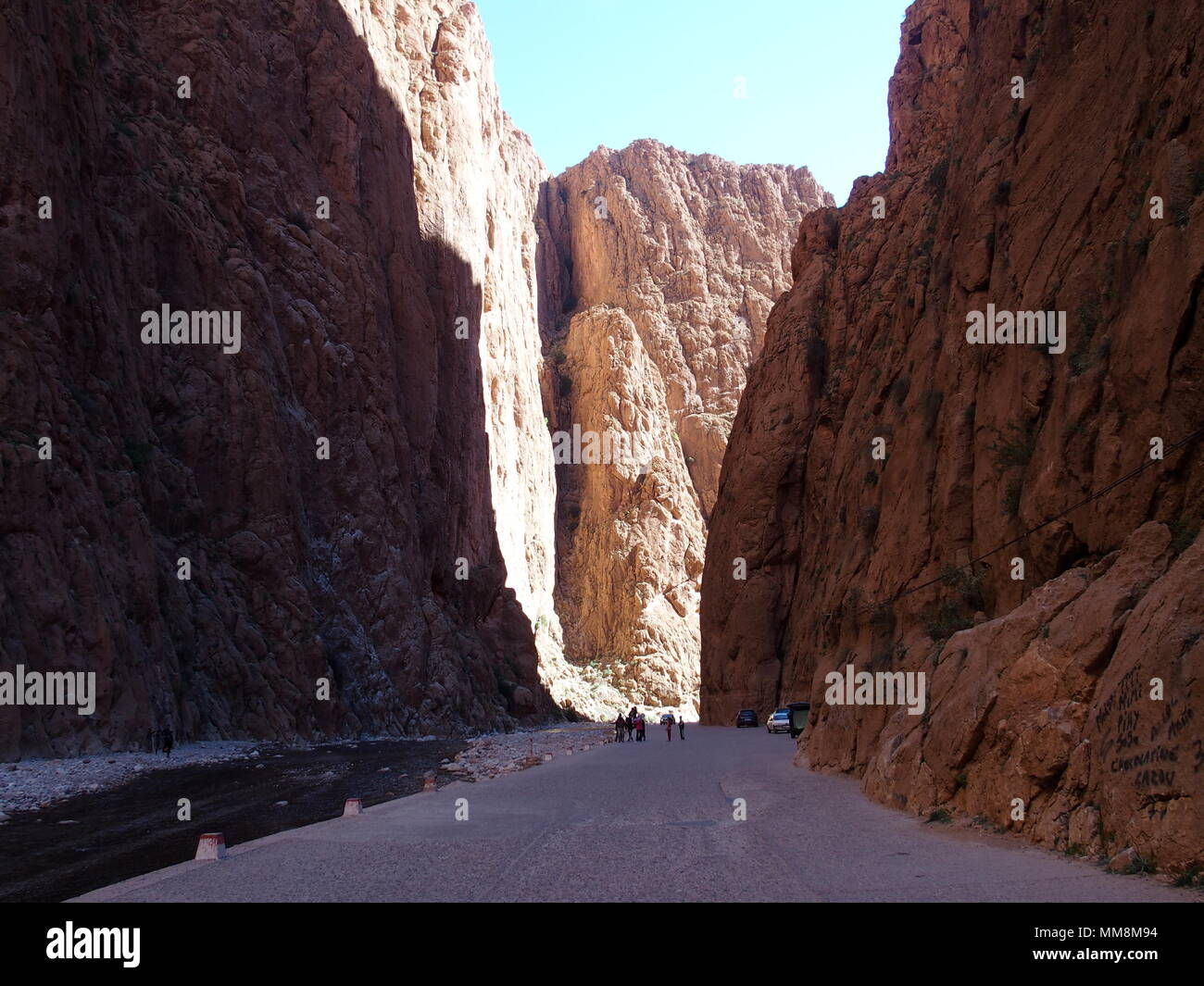 Fabulous african rocky cliff TODGHA GORGE canyon landscapes in MOROCCO ...