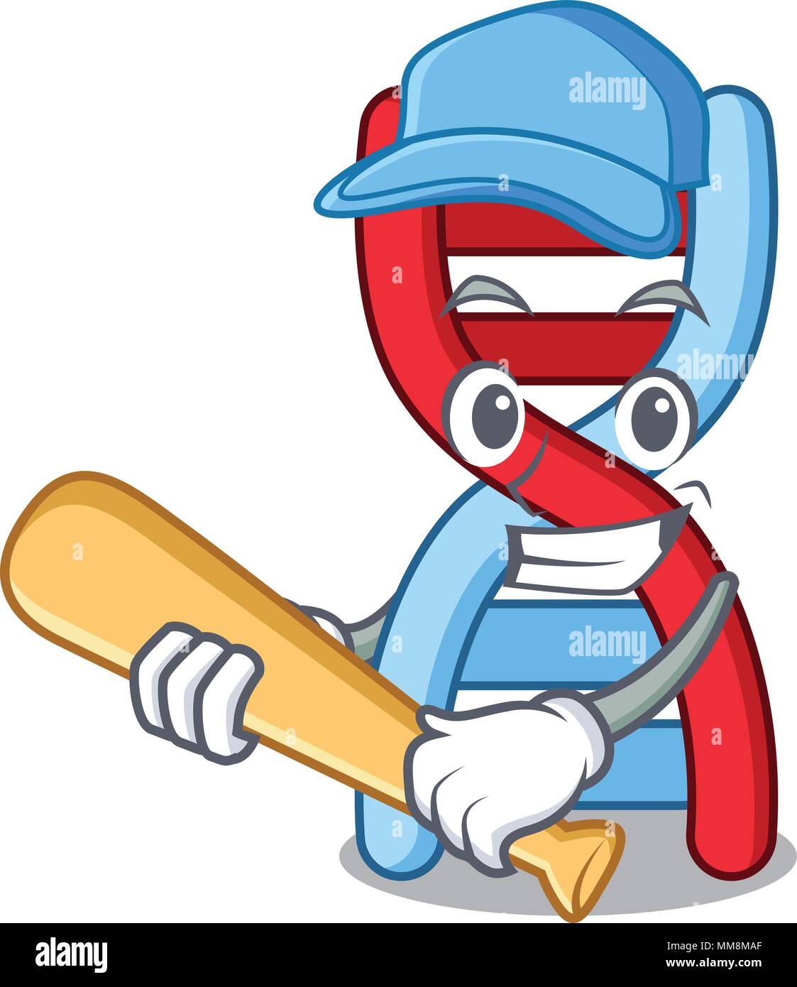 Playing baseball dna molecule character cartoon Stock Vector Image ...