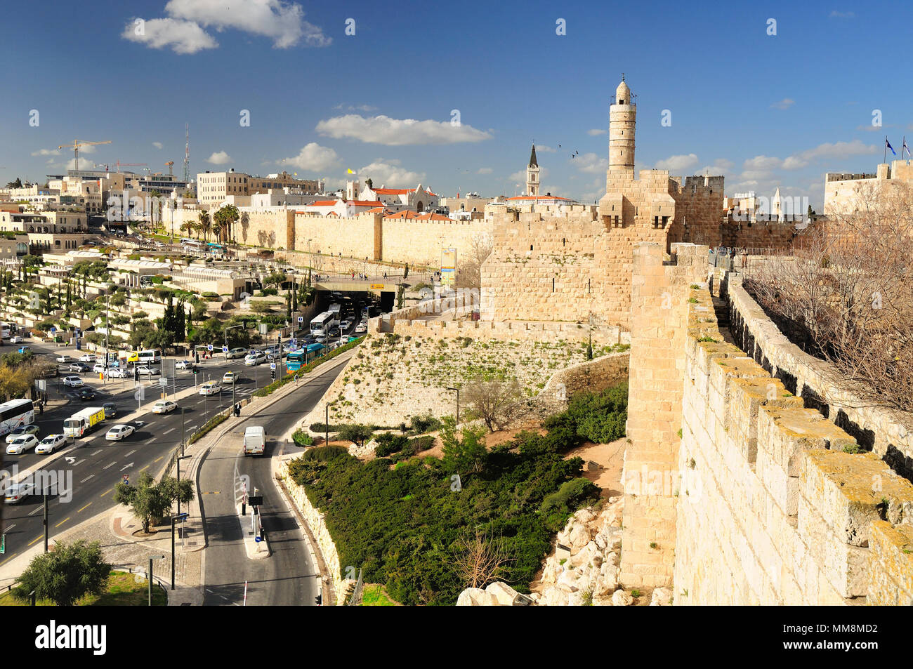 Jerusalem landscape as seen from Old City wall Stock Photo - Alamy