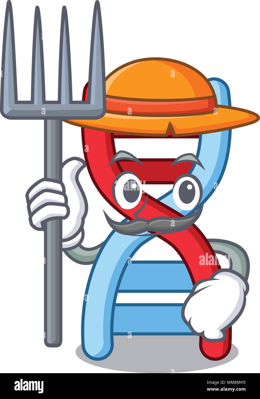 Farmer dna molecule character cartoon Stock Vector Image & Art - Alamy