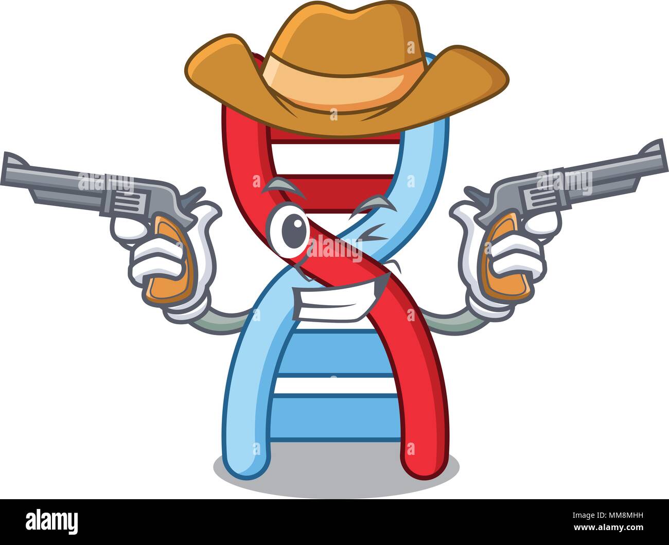 Cowboy dna molecule character cartoon Stock Vector Image & Art - Alamy