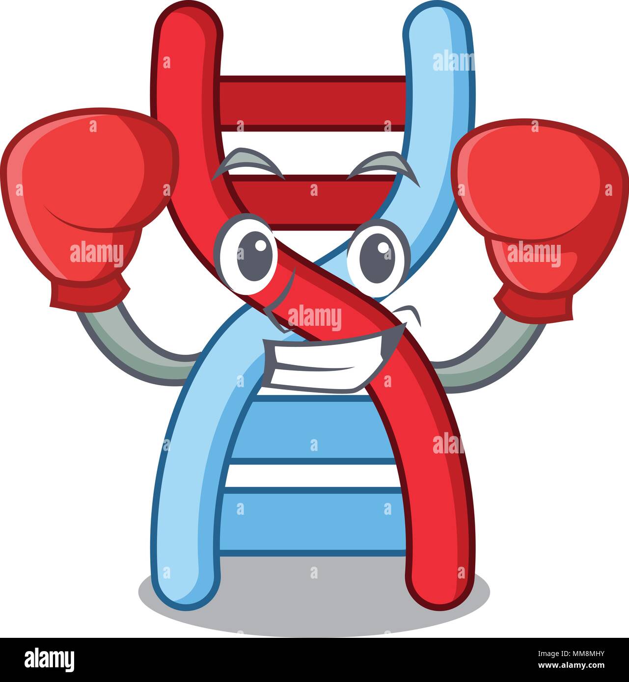 Boxing dna molecule character cartoon Stock Vector Image & Art - Alamy