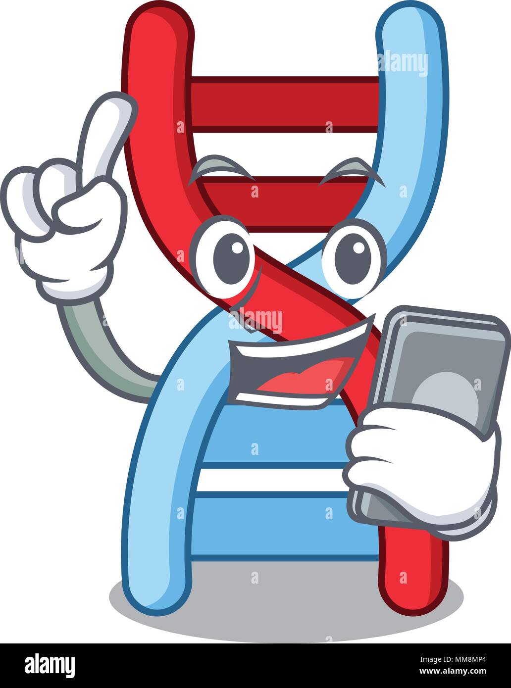 With phone dna molecule character cartoon Stock Vector Image & Art - Alamy
