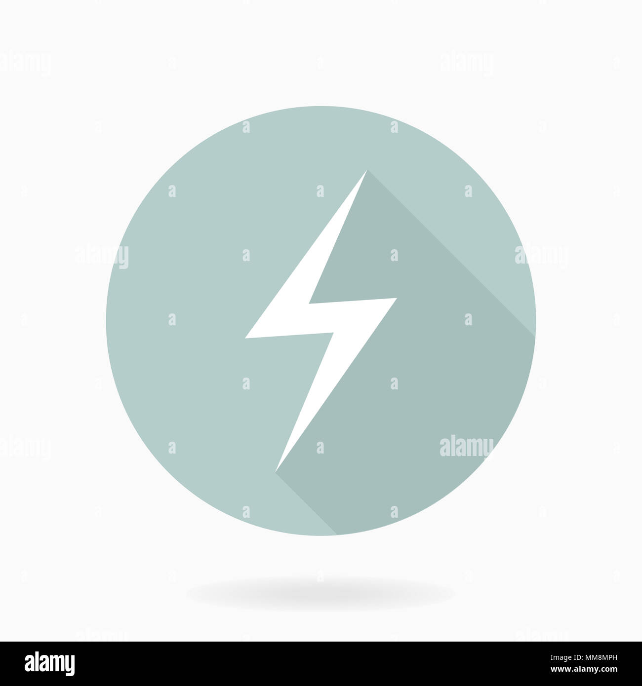 Lightning icon power symbol flat hi-res stock photography and images ...