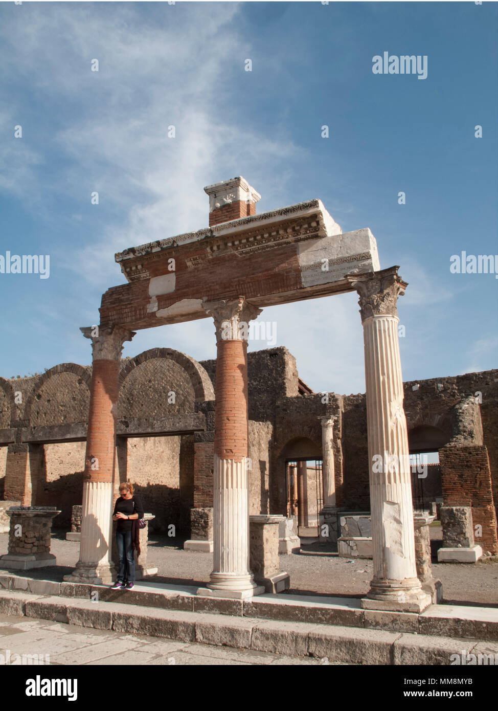 The monument at the Forum square in Pompeii in Italy Stock Photo - Alamy