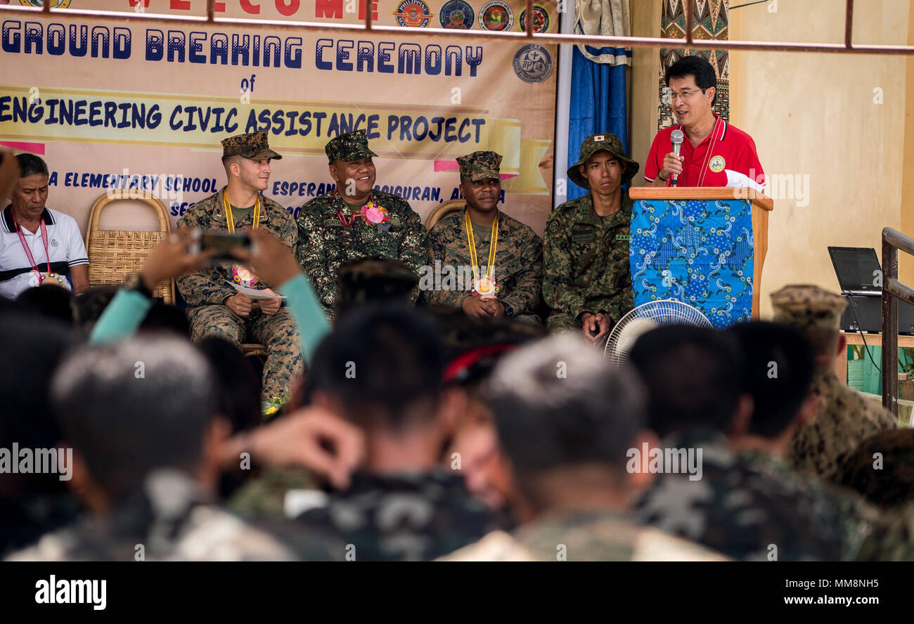 The Municipal Mayor of Casiguran Dr. Ricardo A. Bitong speaks to ...