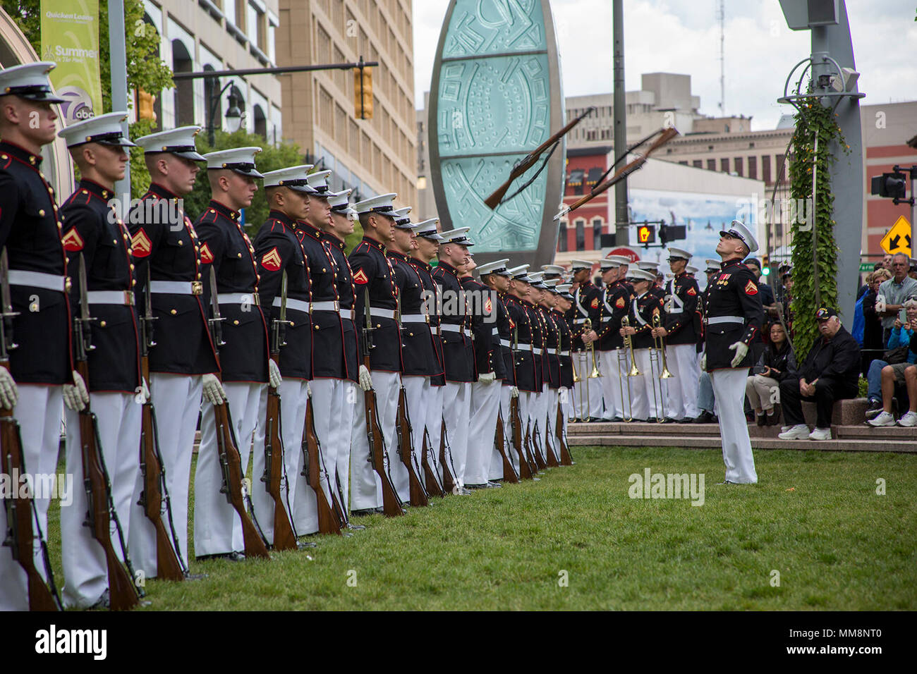 Corporal Jarris Wade, rifle inspector, U.S. Marine Corps Silent Drill ...