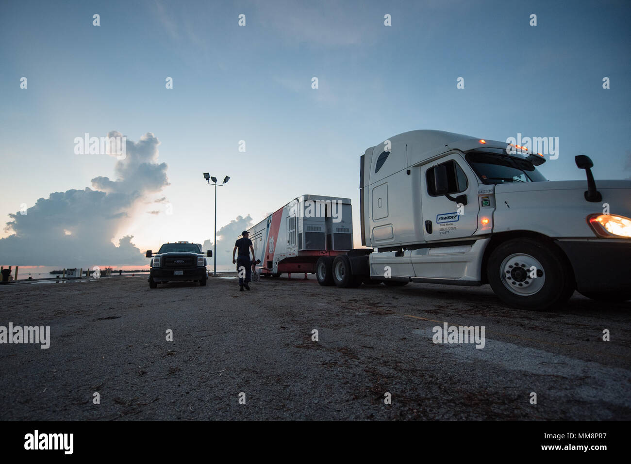 Members of the Deployable Communications Support Forces set up an ...