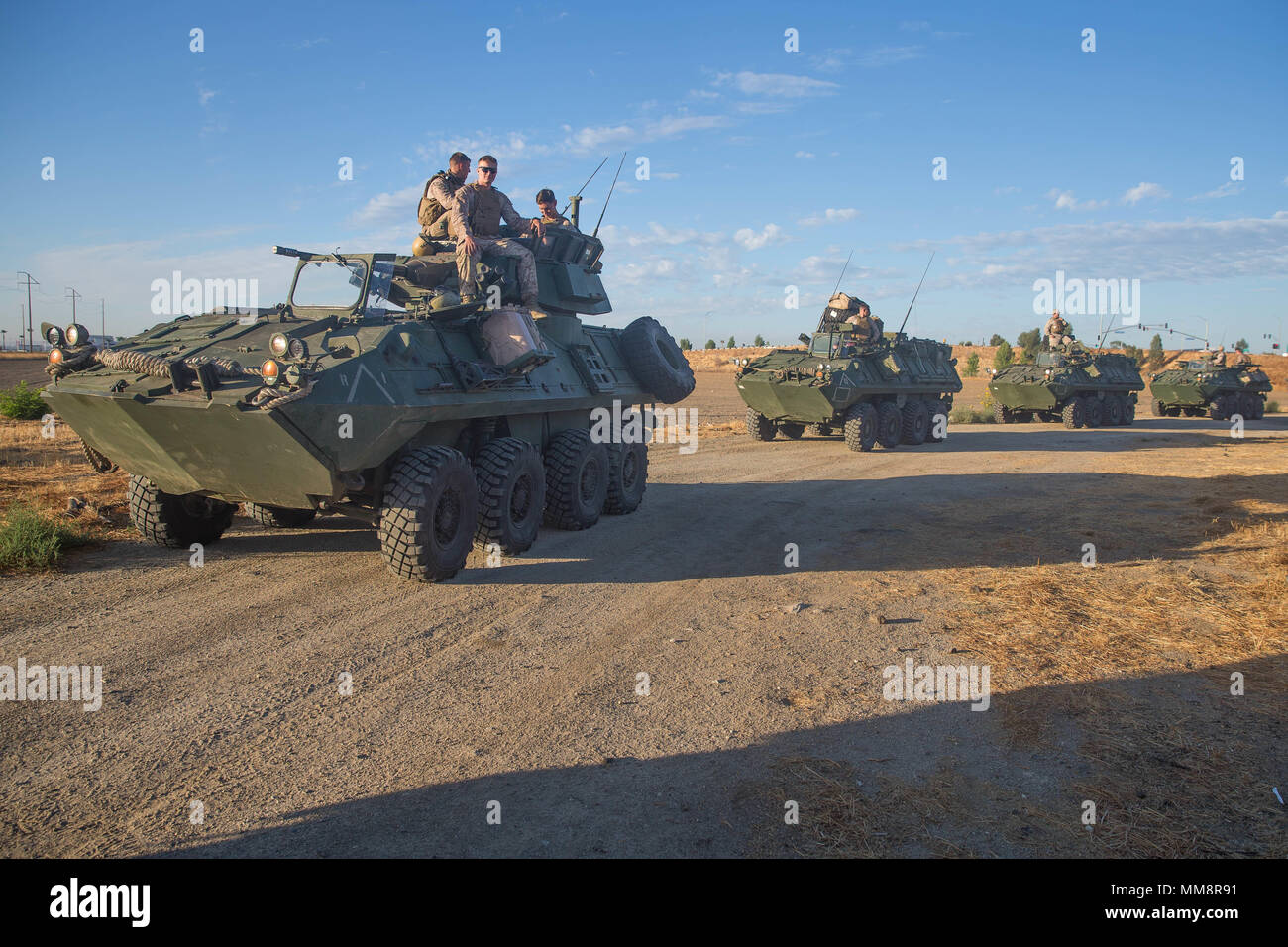 U.S. Marines with 1st Light Armored Reconnaissance (LAR) Battalion, 1st ...