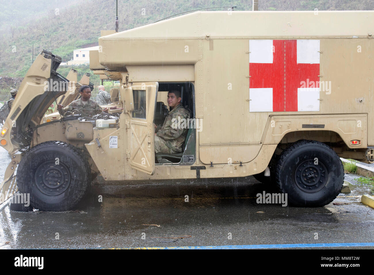 Specialists De’Angelica Blocker, of Brunswick, Ga., and Jose Sotomayor ...