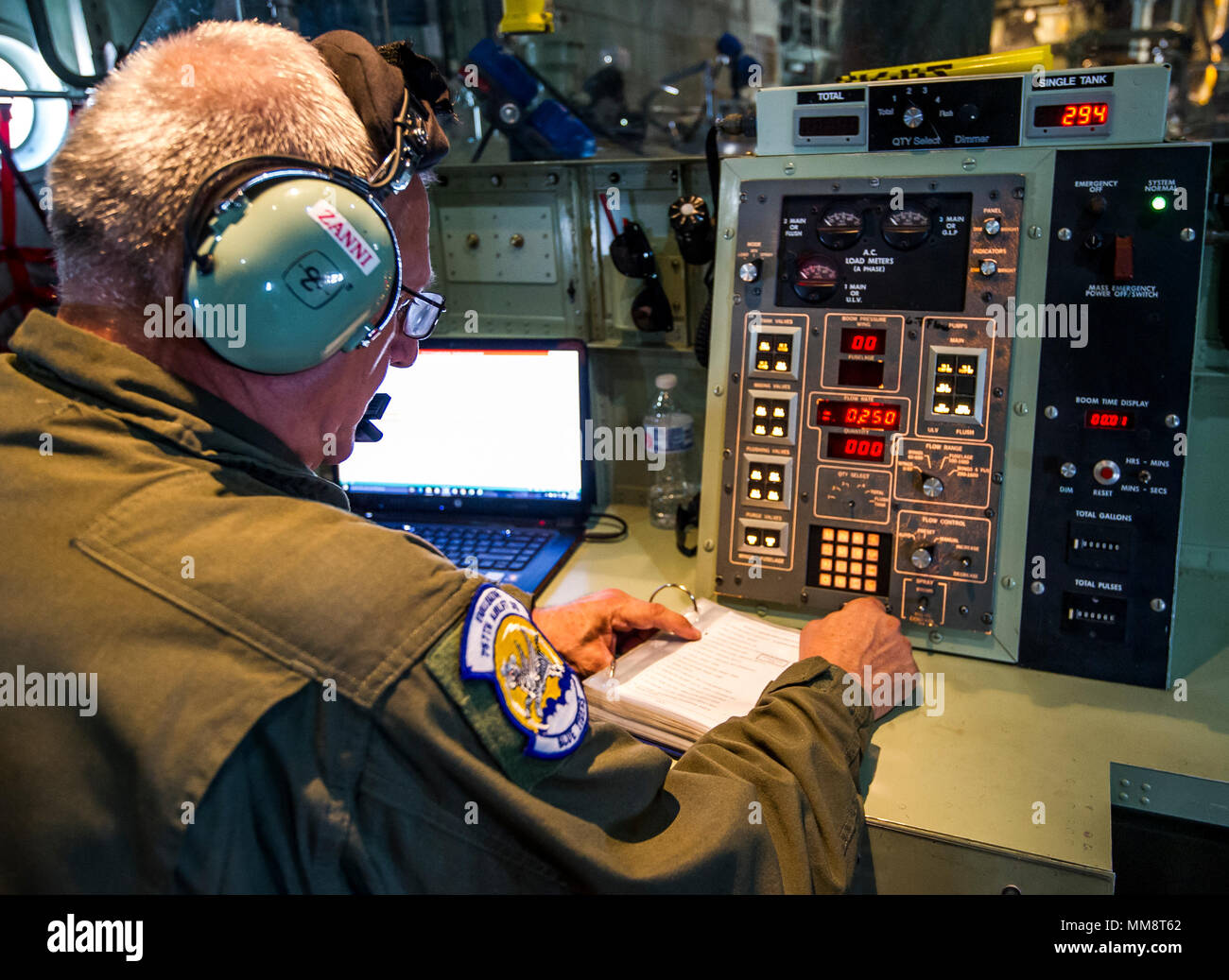 U.S. Air Force Reserve Senior Master Sgt. Bob Zanni, a loadmaster with ...