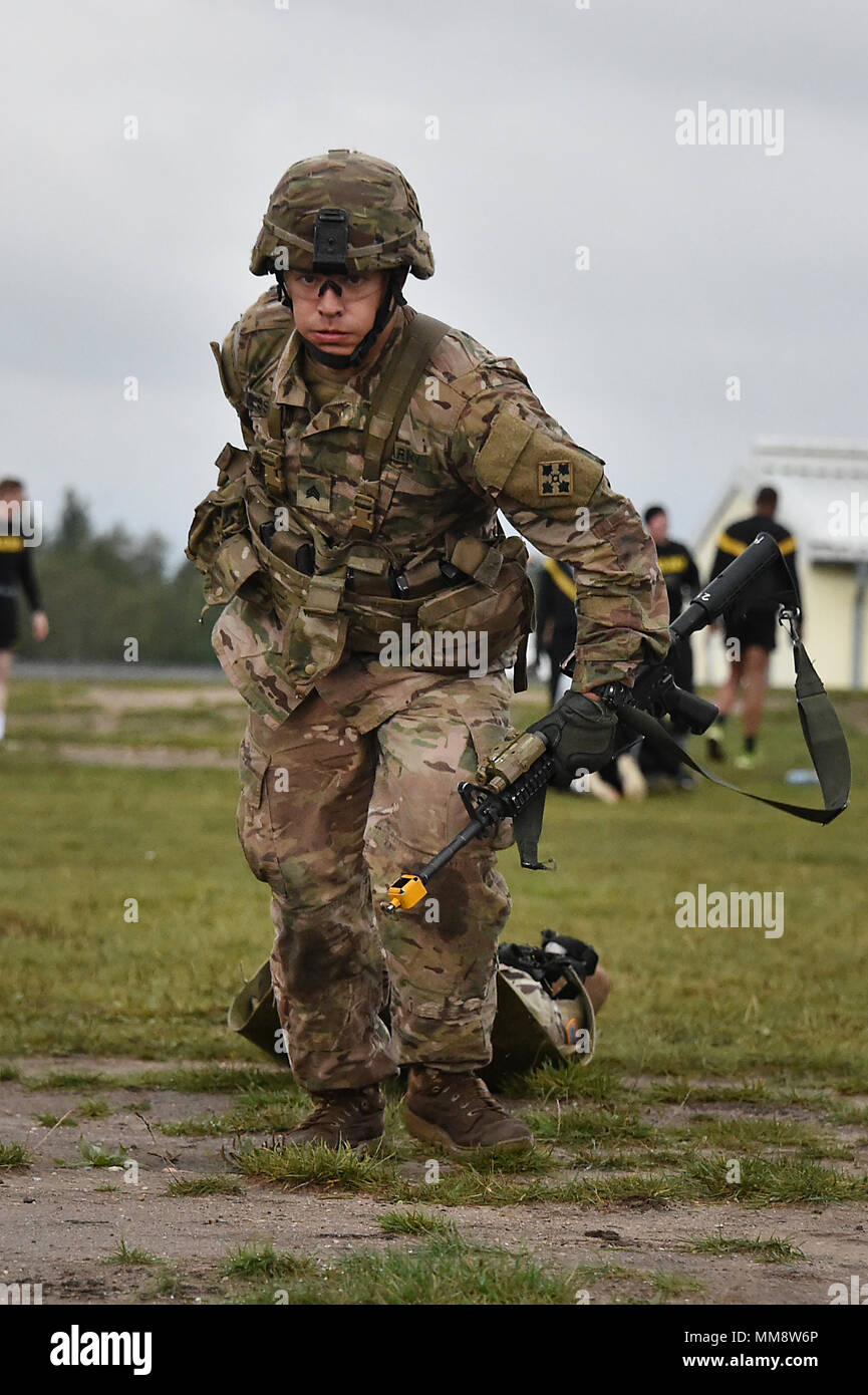 U.S. Army Sgt. John Messick with Company A, 1st Battalion, 8th Infantry ...