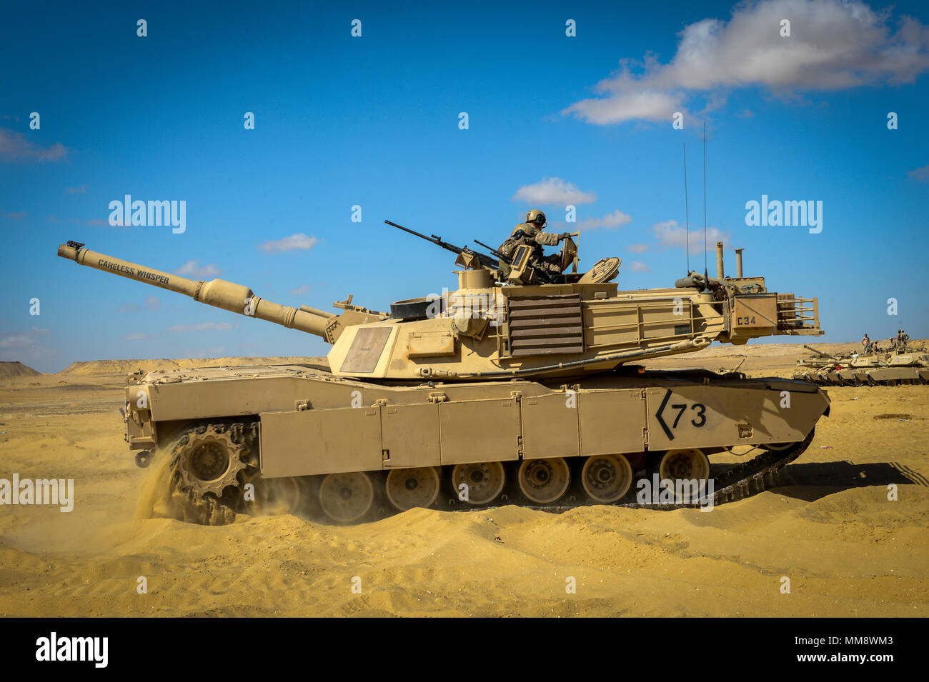 A U.S. Army M1A2 Abrams tank from the 2nd Battalion, 7th Cavalry ...