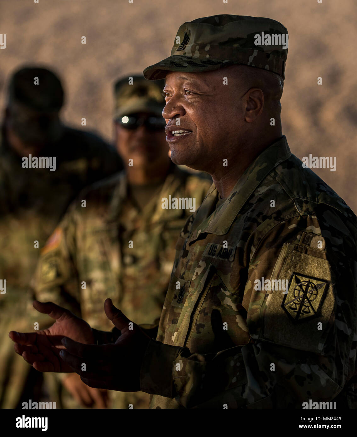 Command Sgt. Maj. Craig Owens, U.S. Army Reserve command sergeant major of the 200th Military ...