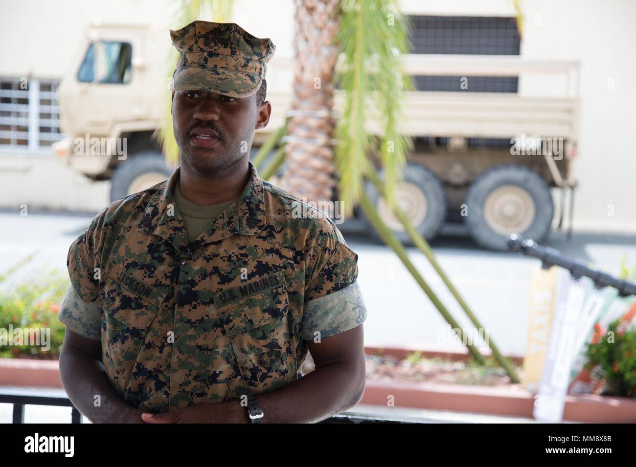 U.S. Marine Corps Sgt. Andrew J. Jackson, a Marine reservist with ...