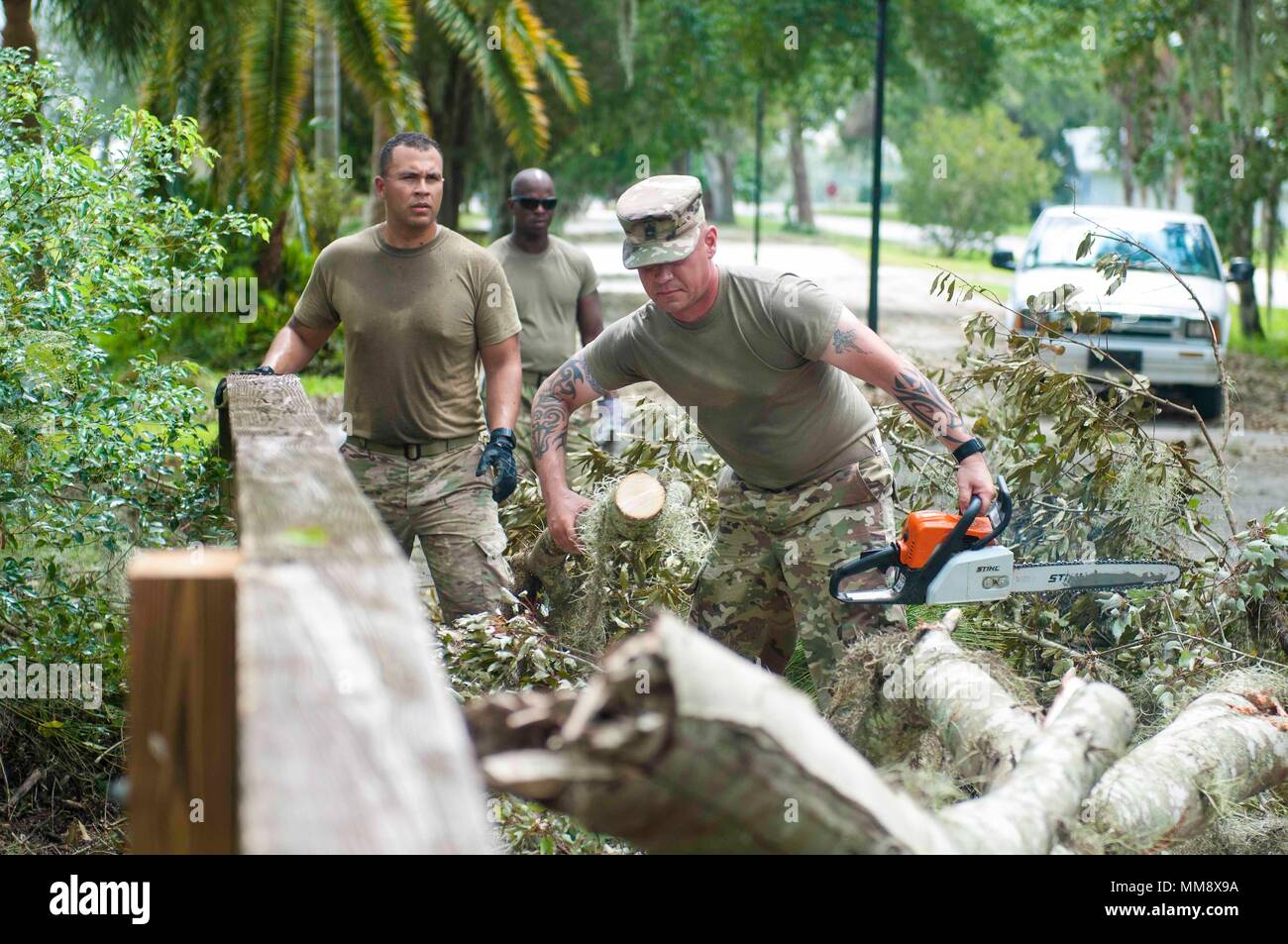 Sgt. First Class Justin Cloutman( front), the first sergeant for ...