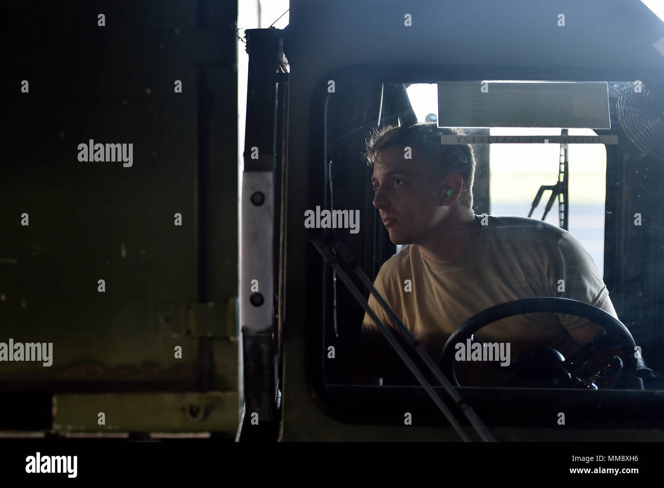 Senior Airman Tyler Karanasios, 42nd Aerial Port Squadron cargo ...