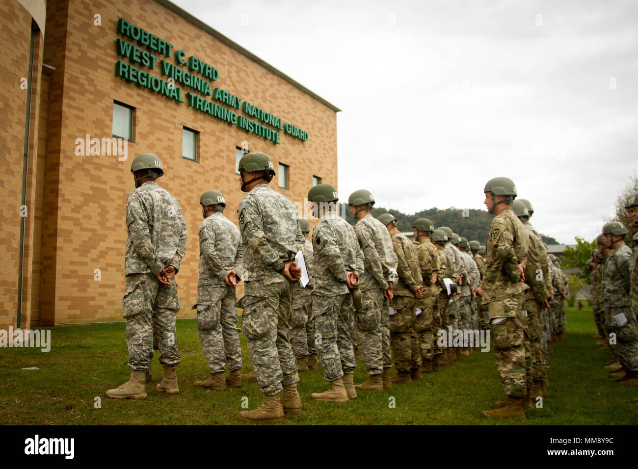 Air Assault students in formation awaiting sling load training ...