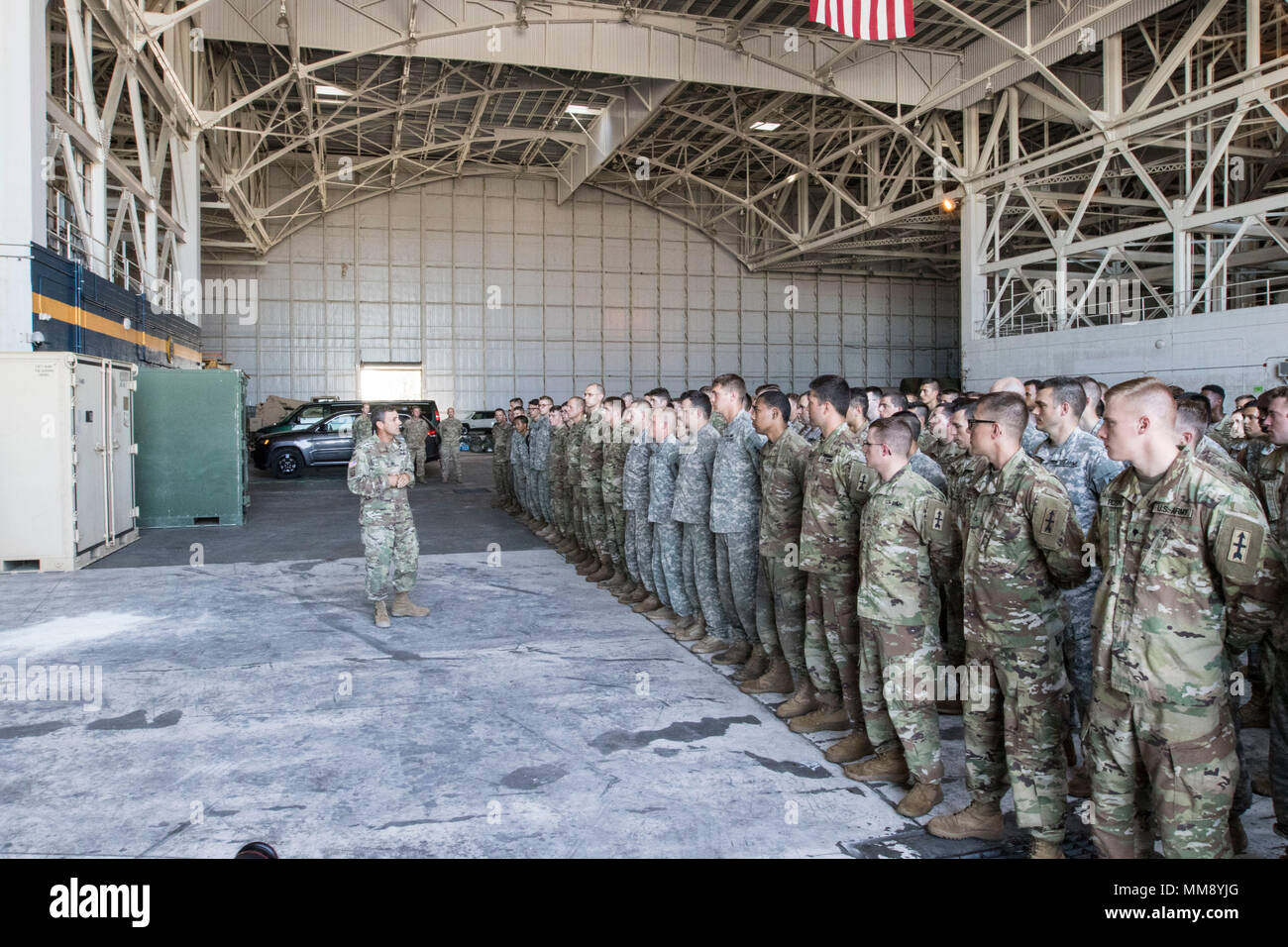 The Task Force 53 Commander, Col. John Haas, awards the 2-127 Infantry ...
