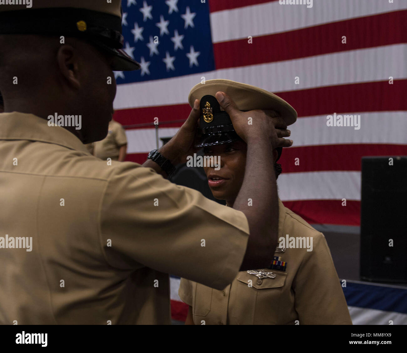 ATLANTIC OCEAN (Sept. 16, 2017) Chief Operations Specialist Stacey ...