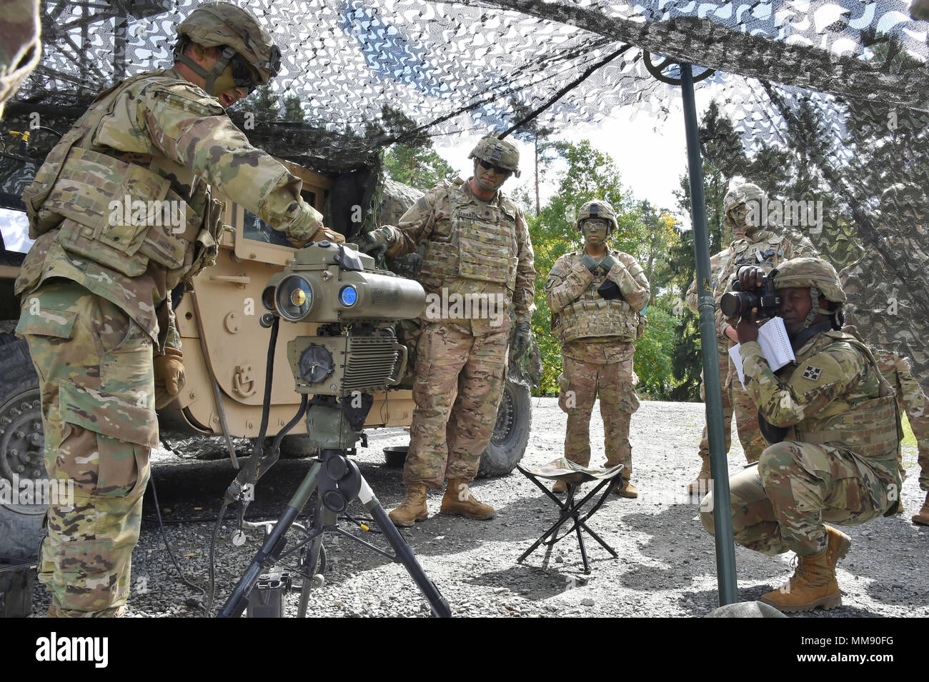 The Command Team with 3rd Battalion, 29th Field Artillery Regiment, 3rd ...