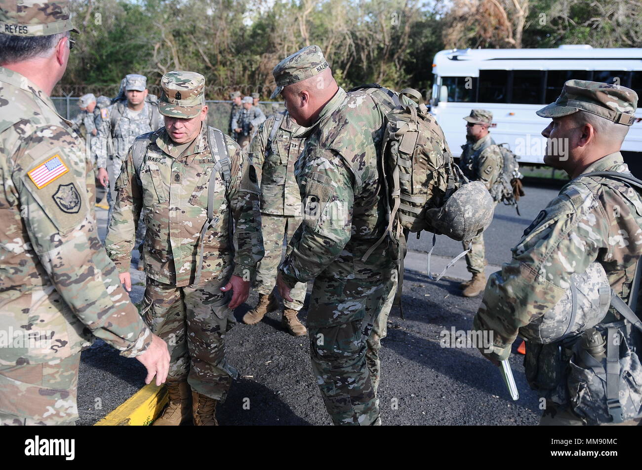 Soldiers from the 1/65th Infantry Regiment, 92nd Military Police ...