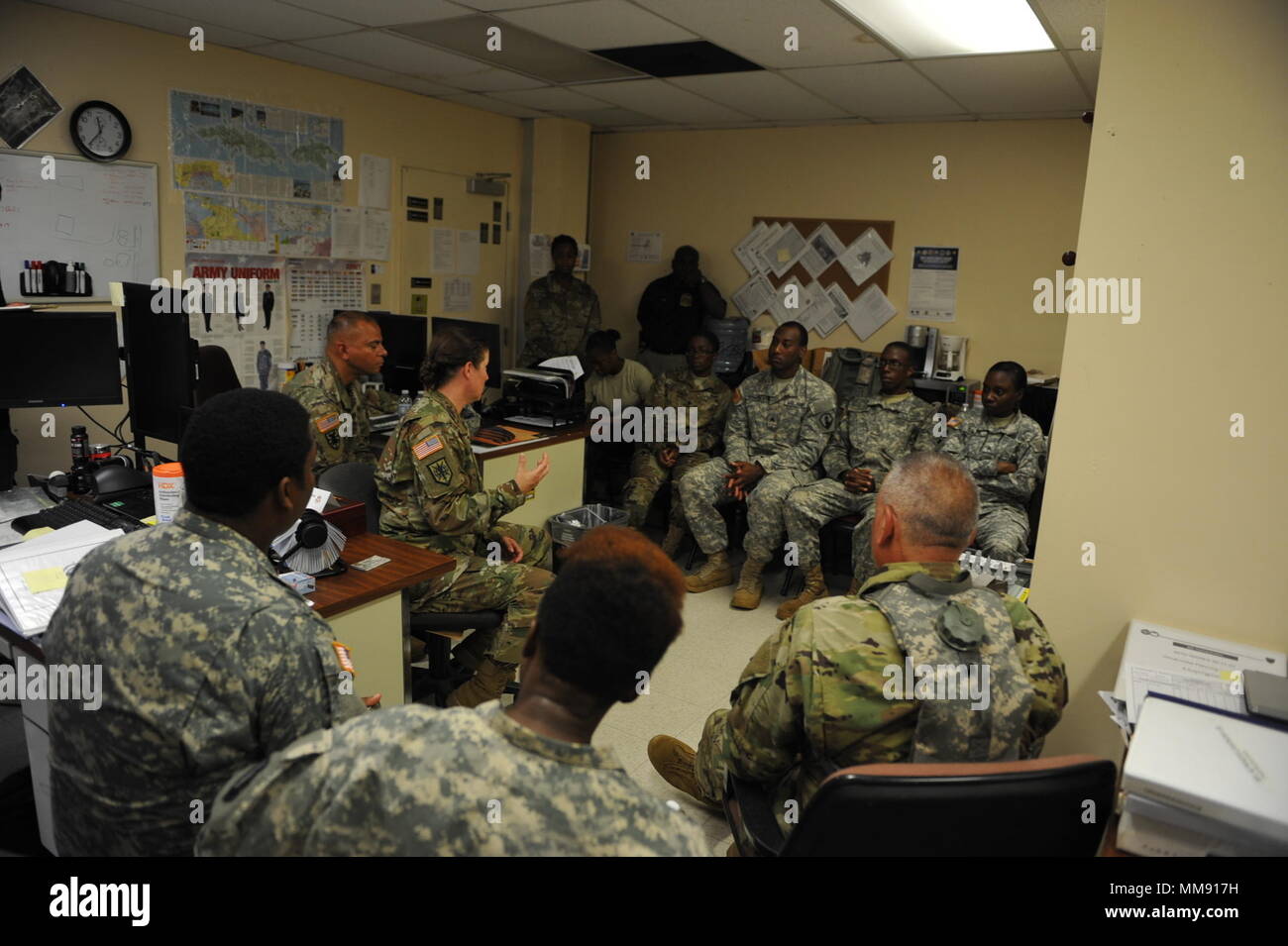 Soldiers assigned to the 512th Movement Control Team talk about their ...