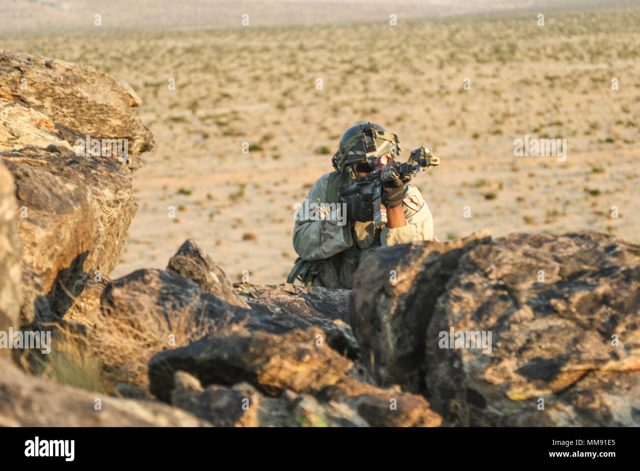 FORT IRWIN, Calif. – A Trooper from Blackjack, 1st Squadron, 11th ...