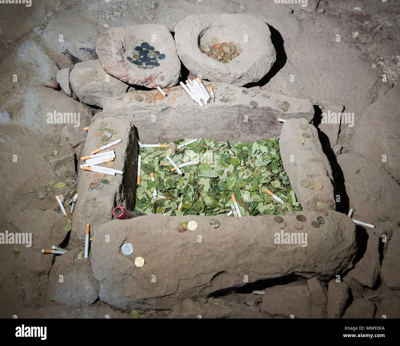 Uyuni (Bolivia), 2017: Coquesa pre-Incan cemetery by the salt flat ...