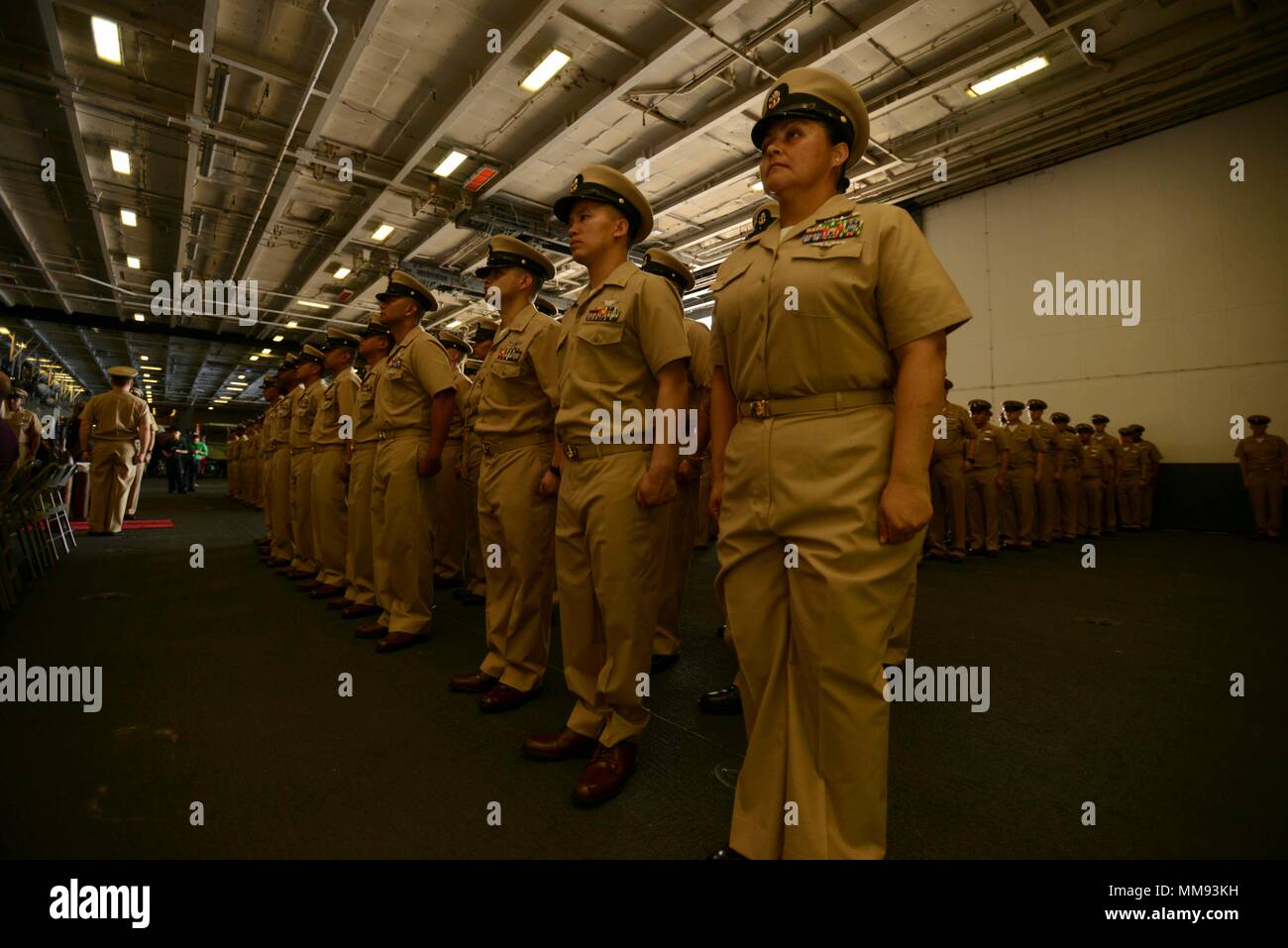 170915-N-CL027-460 PHILIPPINE SEA (Sept. 15, 2017) Newly pinned chief ...