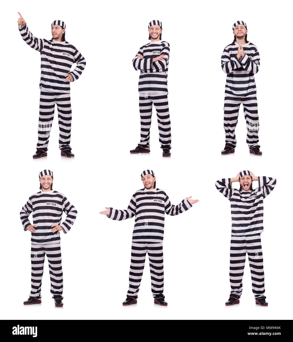 Prison inmate isolated on the white background Stock Photo - Alamy