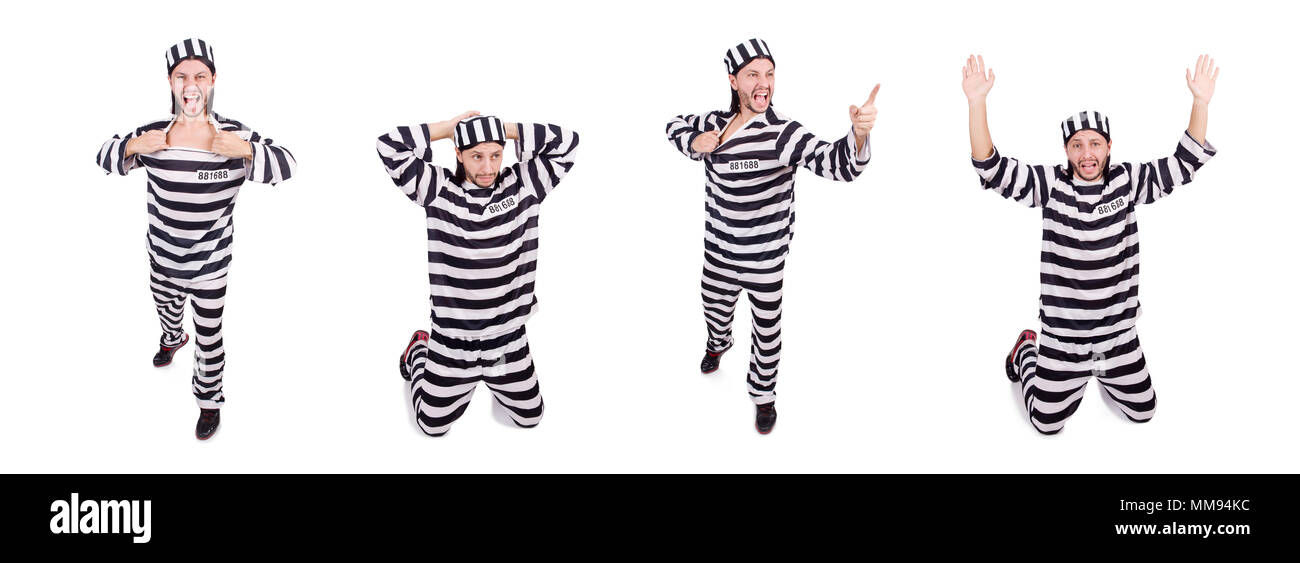 Prison inmate isolated on the white background Stock Photo - Alamy