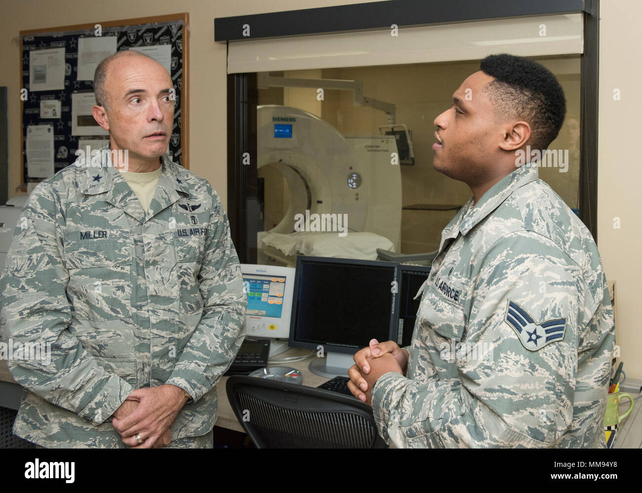 U.S. Air Force Brig. Gen. Robert Miller (left), Air Force Medical ...