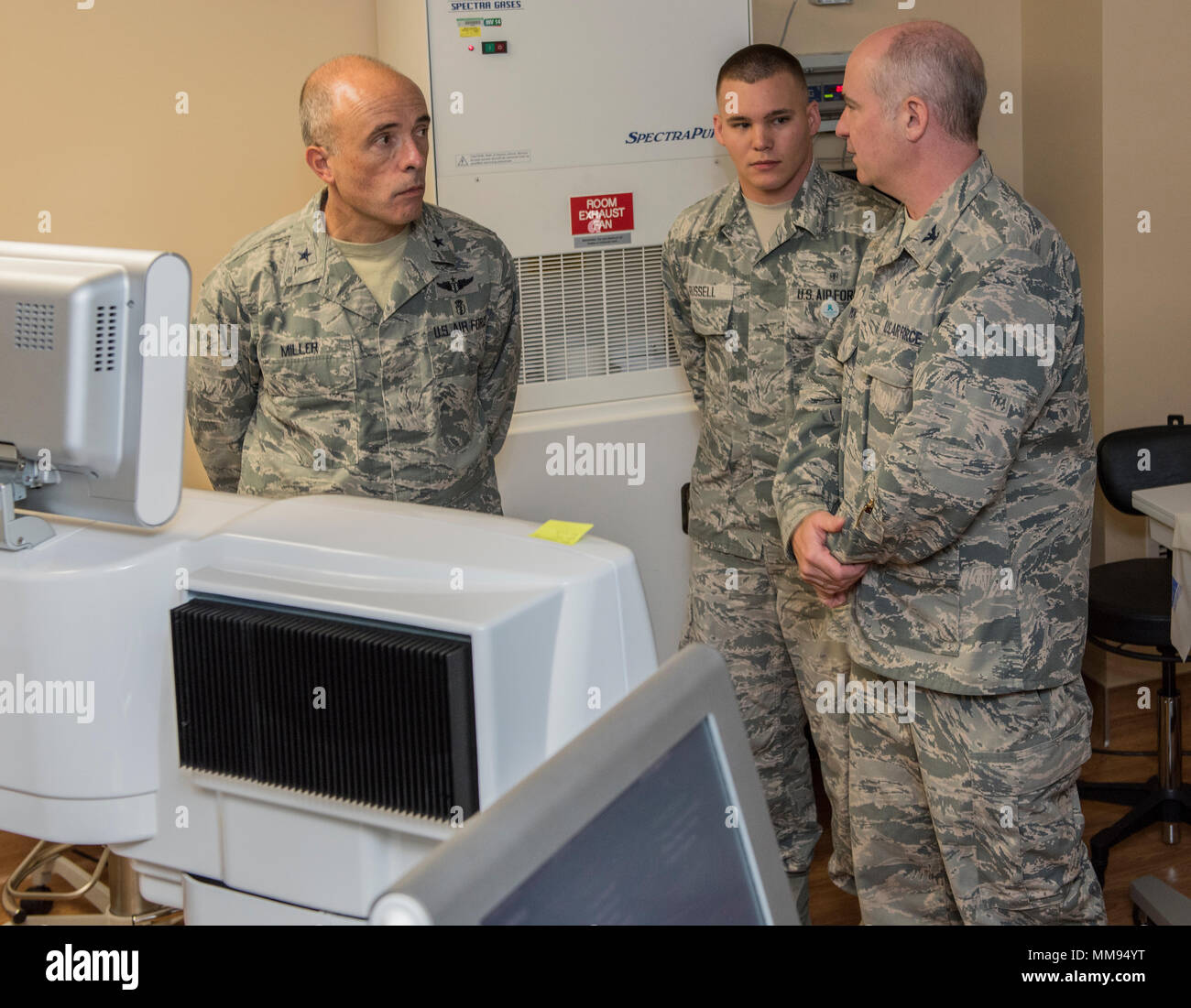 U.S. Air Force Brig. Gen. Robert Miller (left), Air Force Medical ...